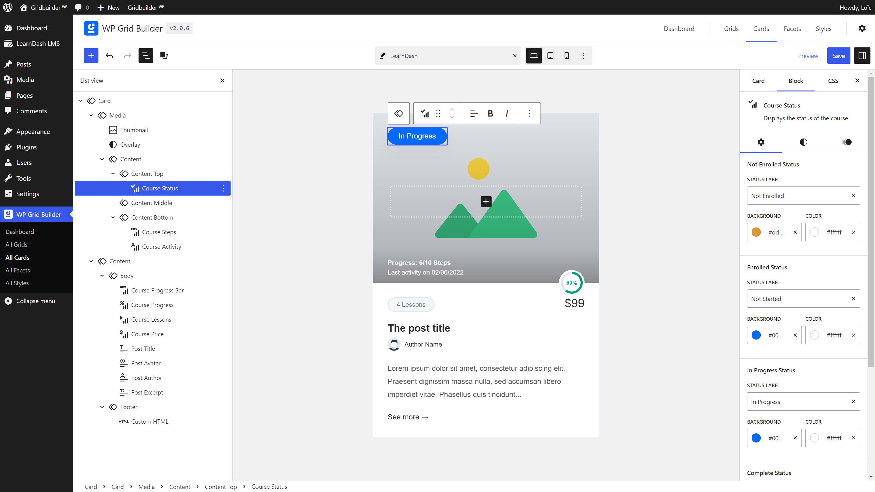 LearnDash - WP Grid Builder